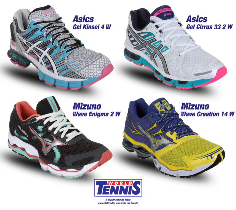 Tênis de corrida feminino – colorido – World Tennis